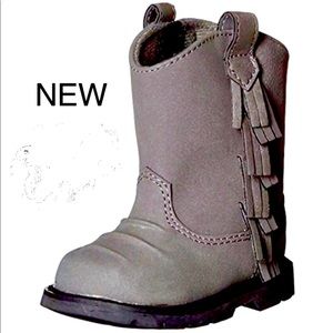 Baby Deer | Shoes | Baby Deer Boots Western Style Gray Nwb | Poshmark
